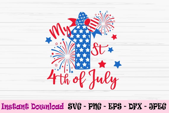 My First 4th of July Svg Baby Girl Svg America Svg Usa Svg - Etsy