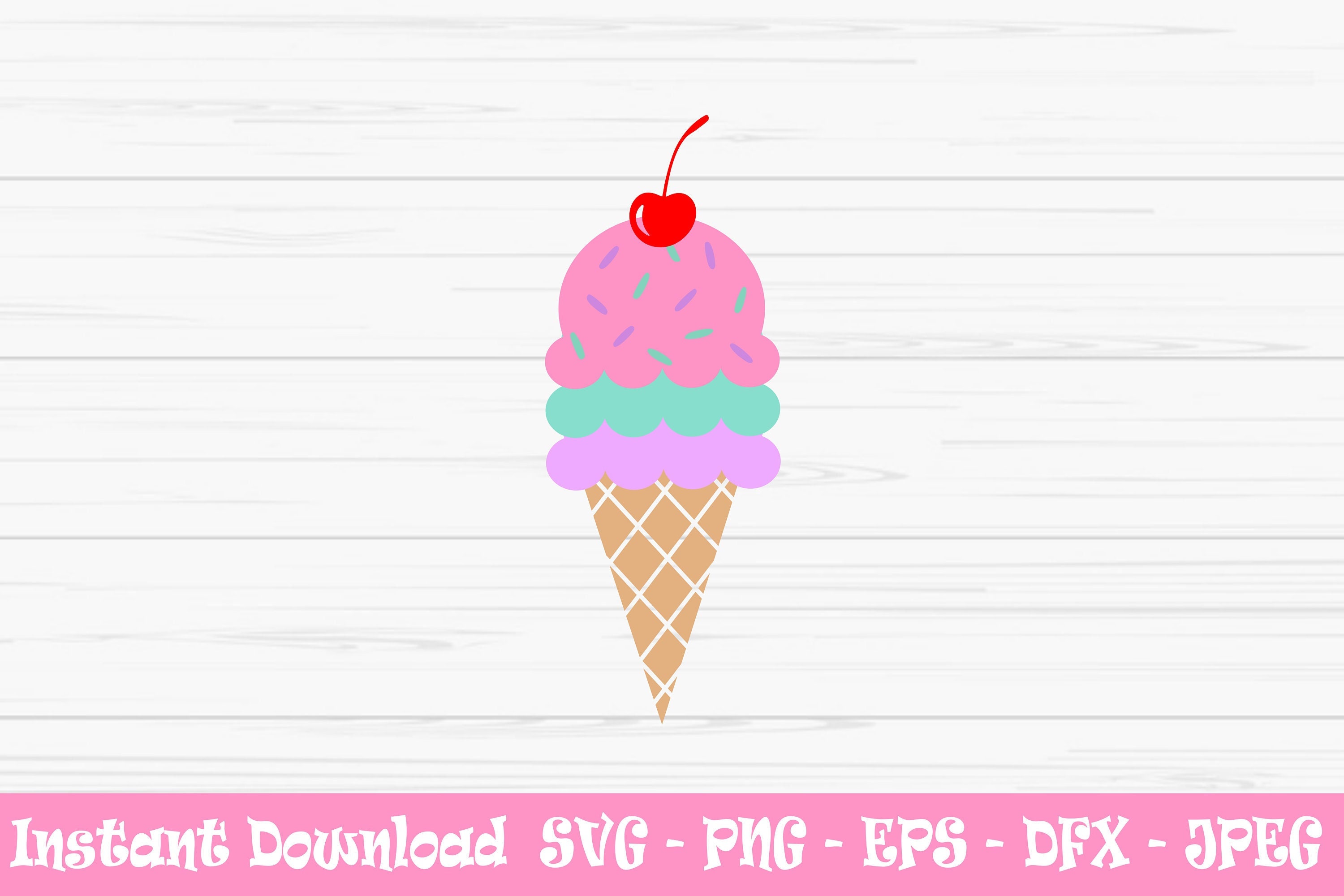 Ice Cream Svg Summer Svg Sprinkles Svg Cherry Svg Dxf - Etsy India
