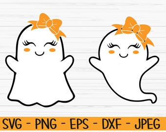 Girl Ghost Svg, Halloween Svg, Girl Boo Svg, Baby Kids Svg, Dxf, Png ...