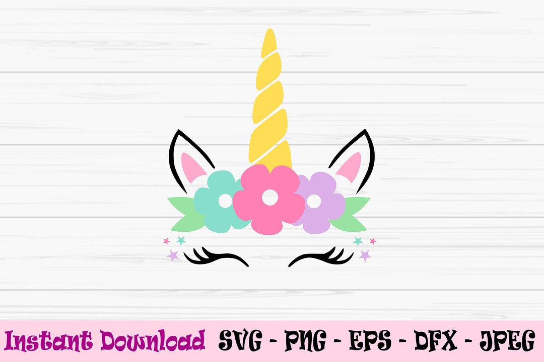 Unicorn Spring Svg, Flowers Unicorn Svg, Baby Kids Svg, Dxf, Png, Eps ...