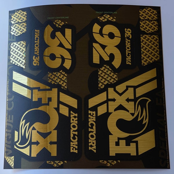 Gold Fox Fork Decals - Etsy