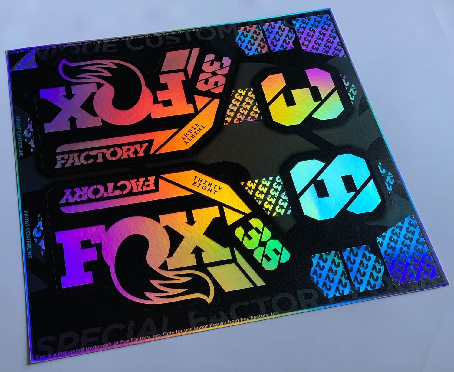 Fox 38 Decals Factory Sticker Cromado plateado Kashima - Etsy México