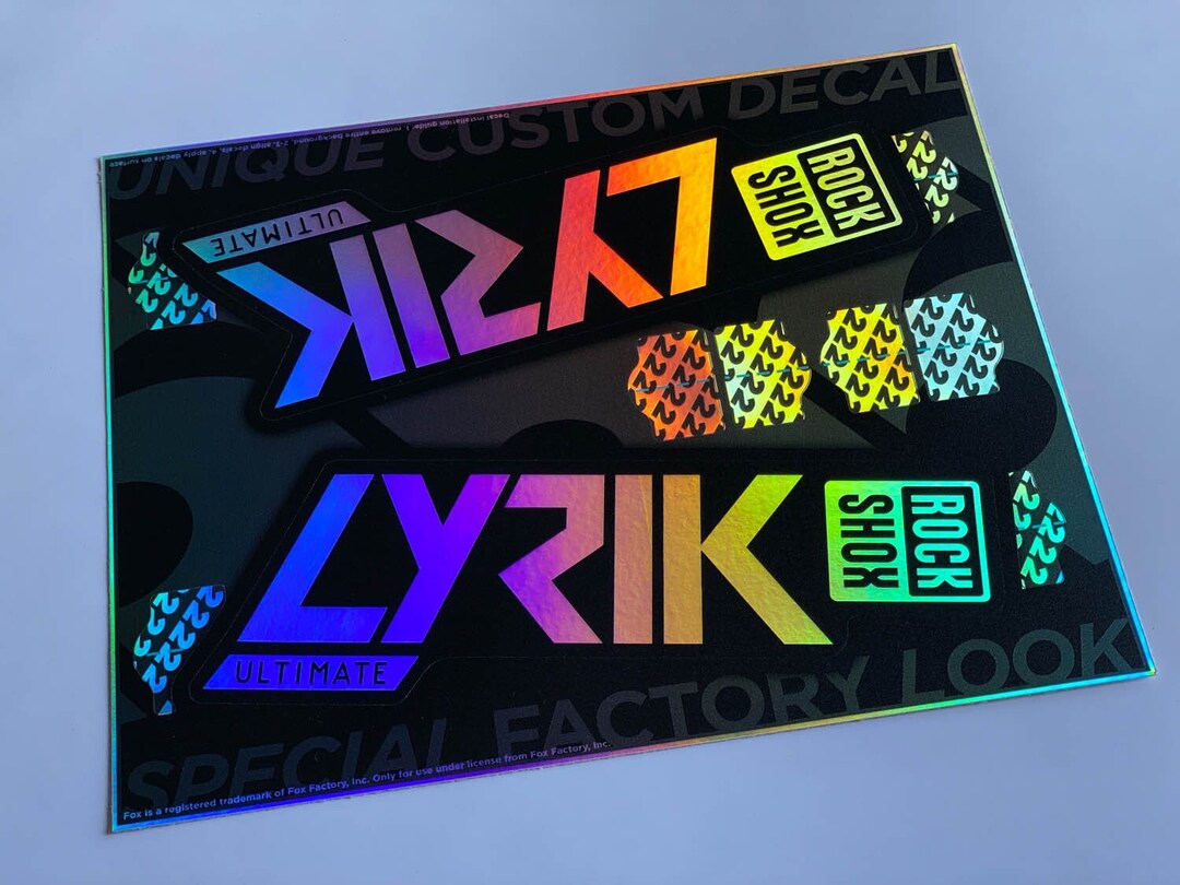 Rockshox LYRIK Decal Sticker FREE Damper Stickers Ultimate 2022 Silver ...