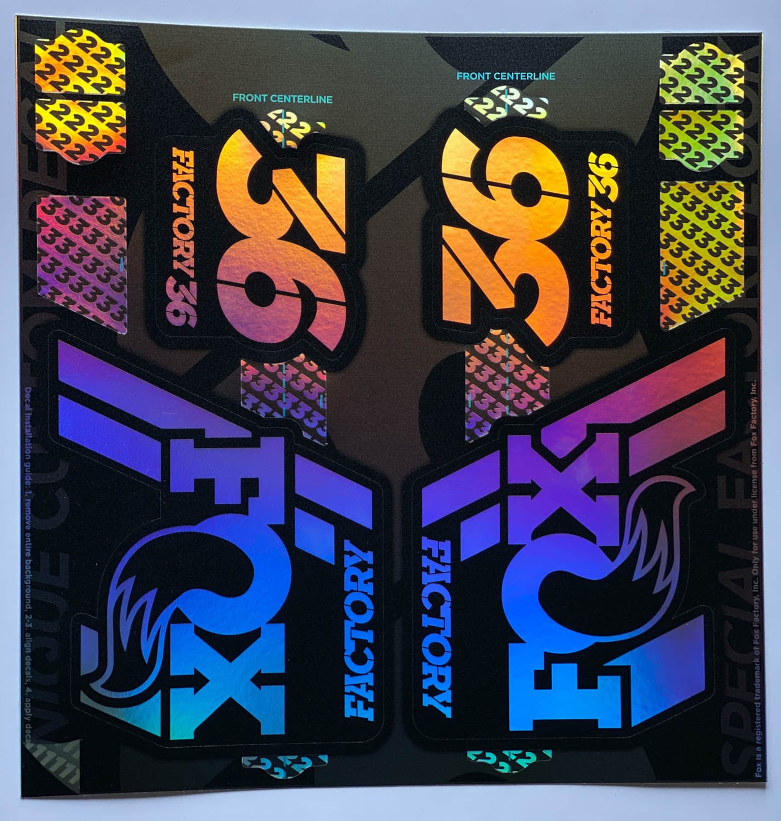 Fox 36 Decals Factory Sticker 2020 Silver Chrome Kashima - Etsy