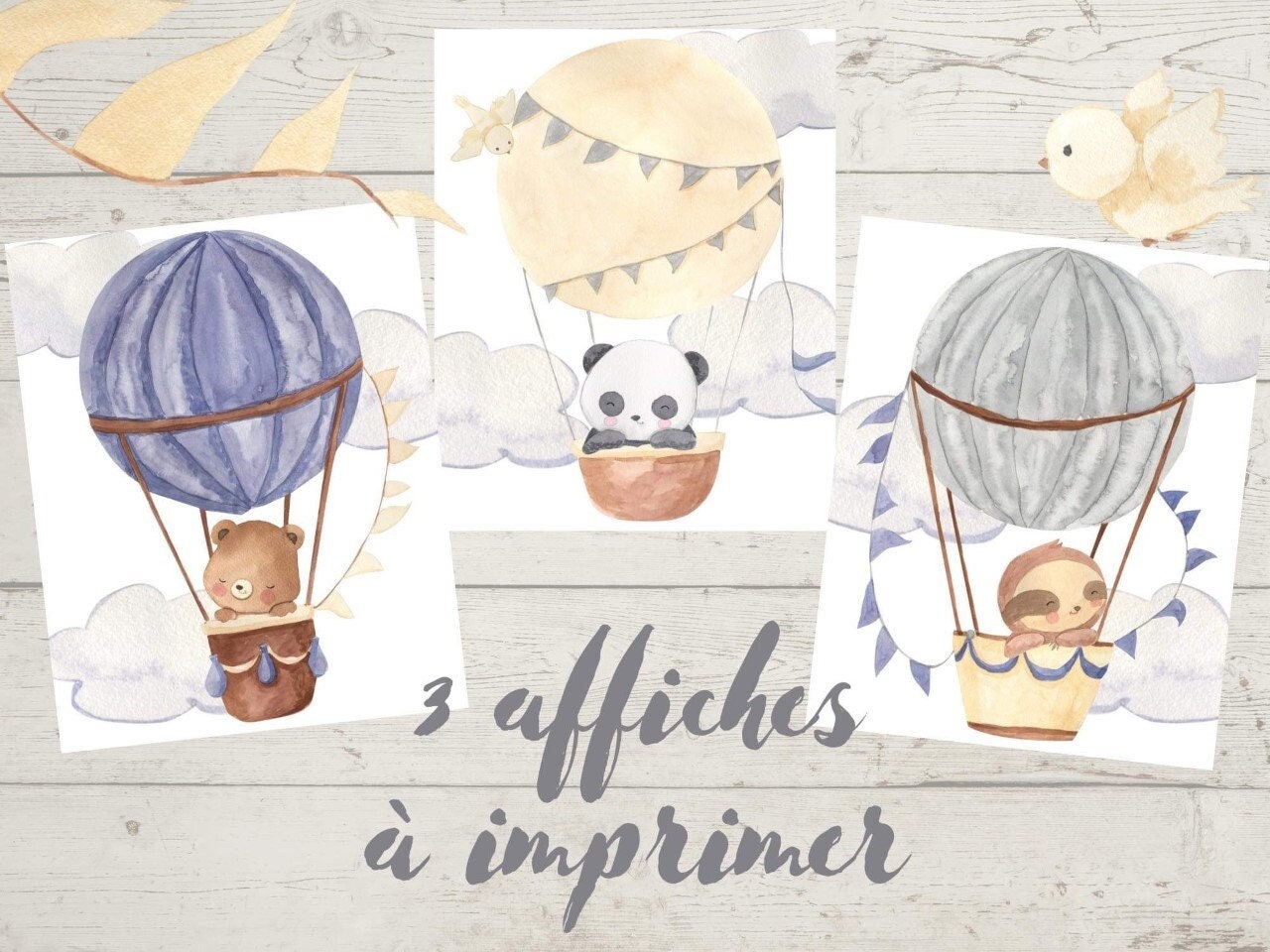 Hot Air Balloon Posters for Kids to Print - Etsy