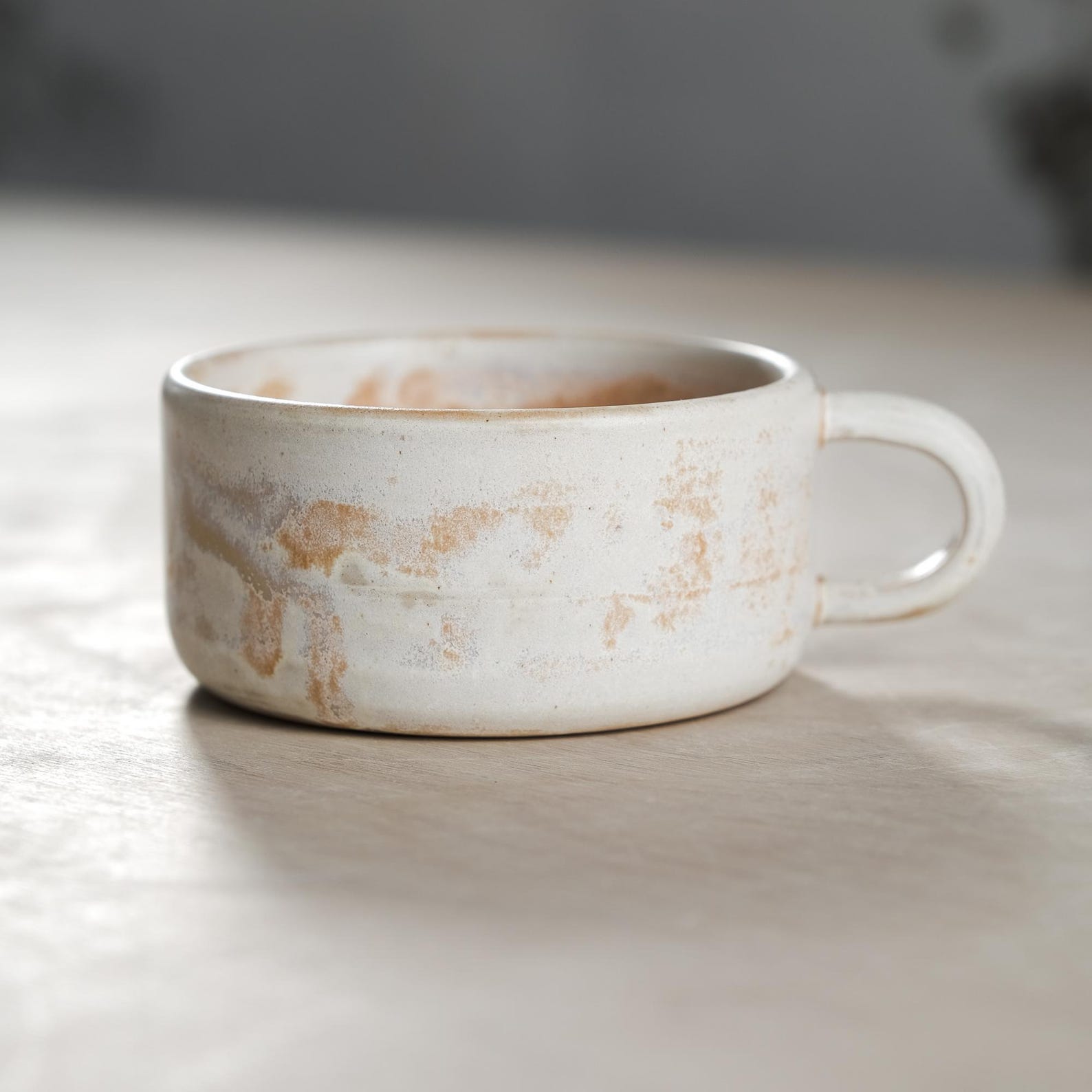 Handmade Stoneware Coffee Mug, Rustic Ceramic Tea Cup (280ml) - Etsy