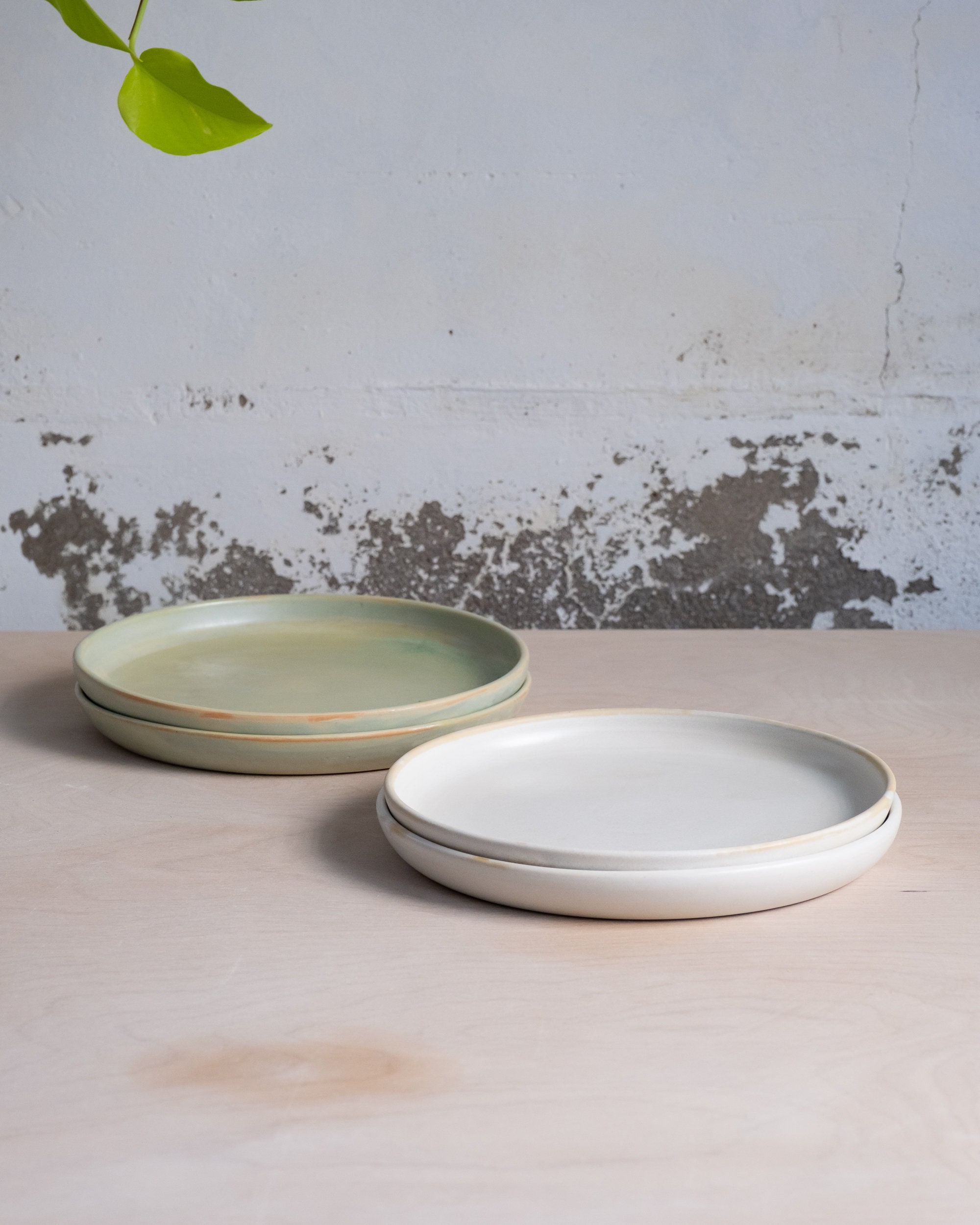 TO ORDER SET of 2 Black Flat Plates. Wheel Thrown Stoneware - Etsy