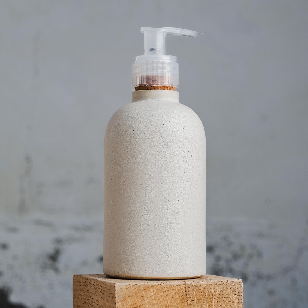 Handmade Ceramic Soap Dispenser – Rustic Stoneware Bottle With Pump - Etsy