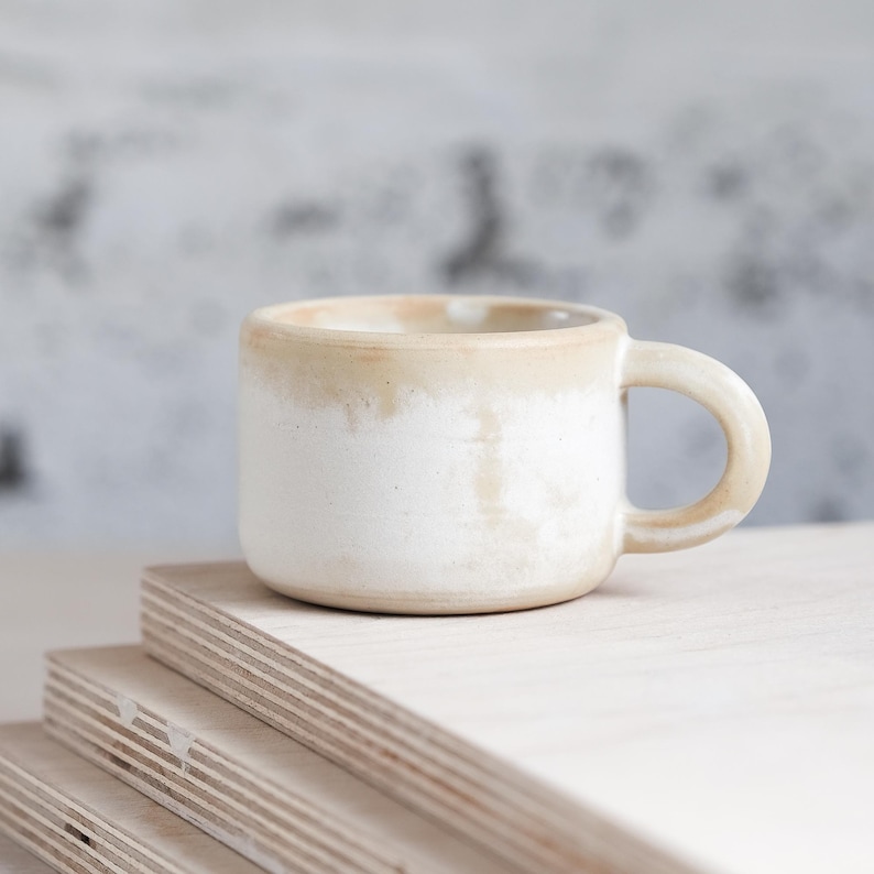 Handmade Stoneware Espresso Cup, Small Ceramic Coffee Mug, Glazed ...
