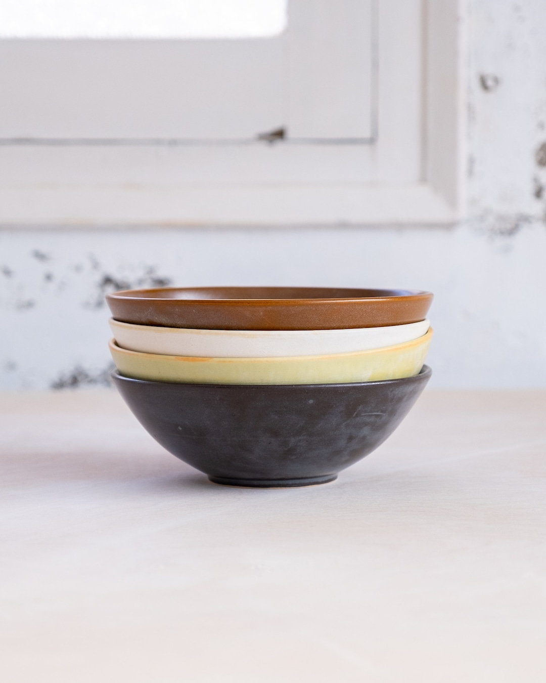 Handmade Ceramic Breakfast Bowl Set, Minimalist Pottery Tableware - Etsy
