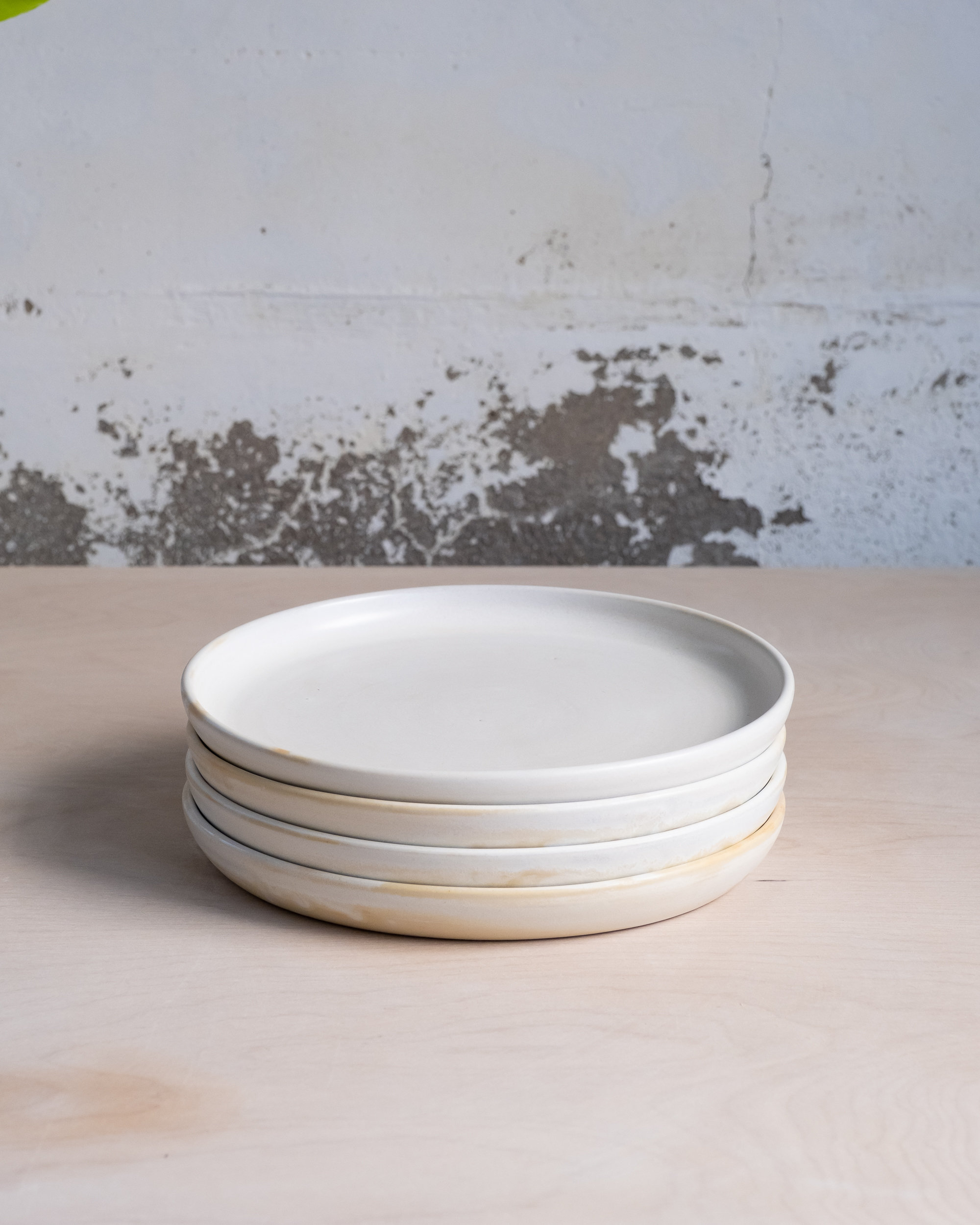 TO ORDER SET of 2 White Flat Plates. Wheel Thrown Stoneware - Etsy