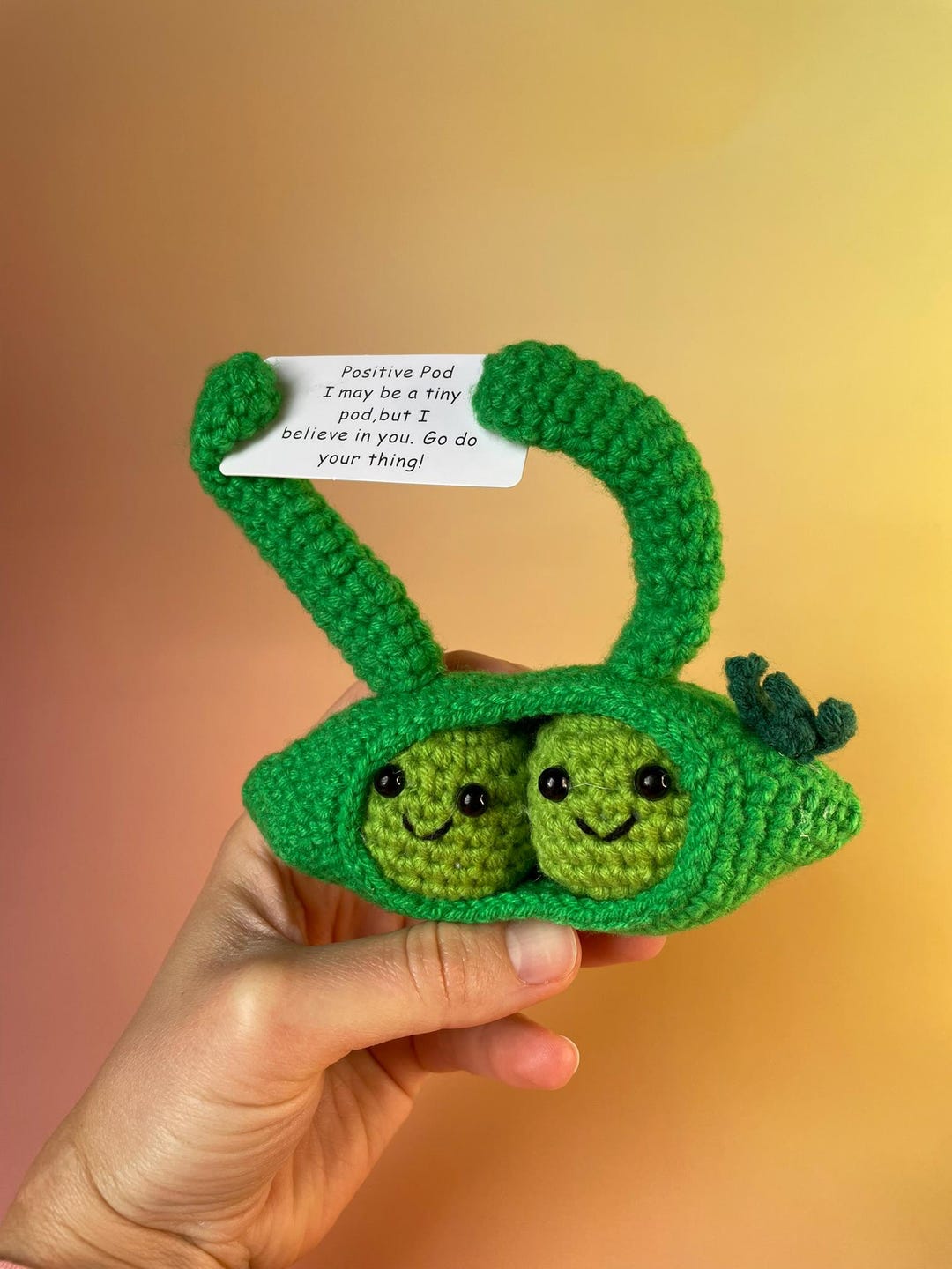 Positive Pod - Happy Pea Pod - Your Lucky Charm for a Good Mood - Gift ...