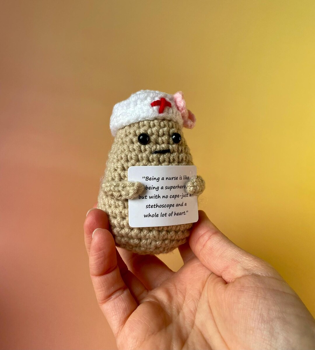 Nurse Potato – Hand-crocheted Thank You Gift for Nurses and Nursing ...