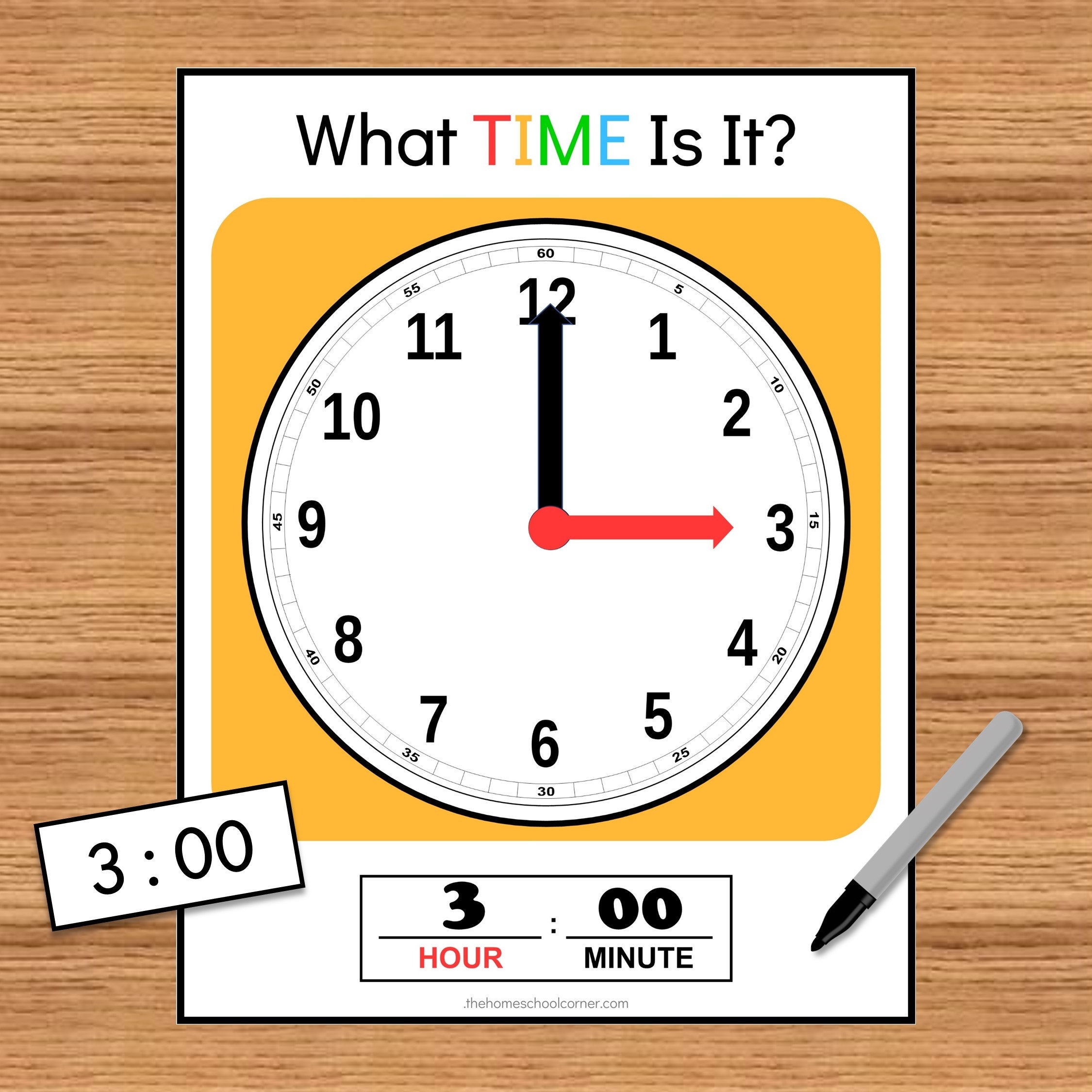Learning to Tell Time, Learning Clock for Kids, Telling Time to Hour ...