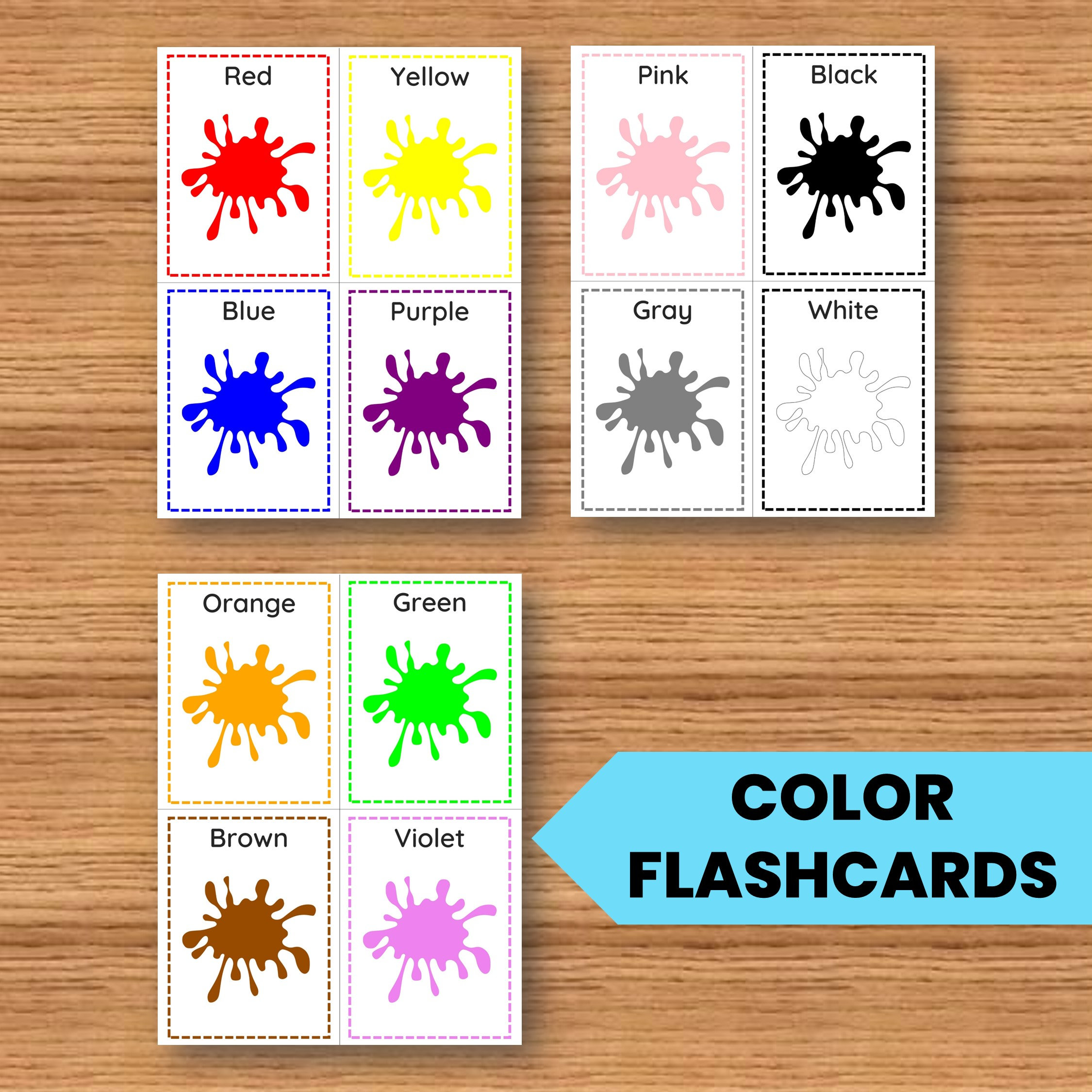 Preschool Flash Cards Bundle: Alphabet, Numbers, Shapes, Colors ...