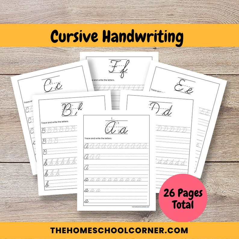 Cursive Handwriting Practice Sheets, Cursive Letters Writing ...