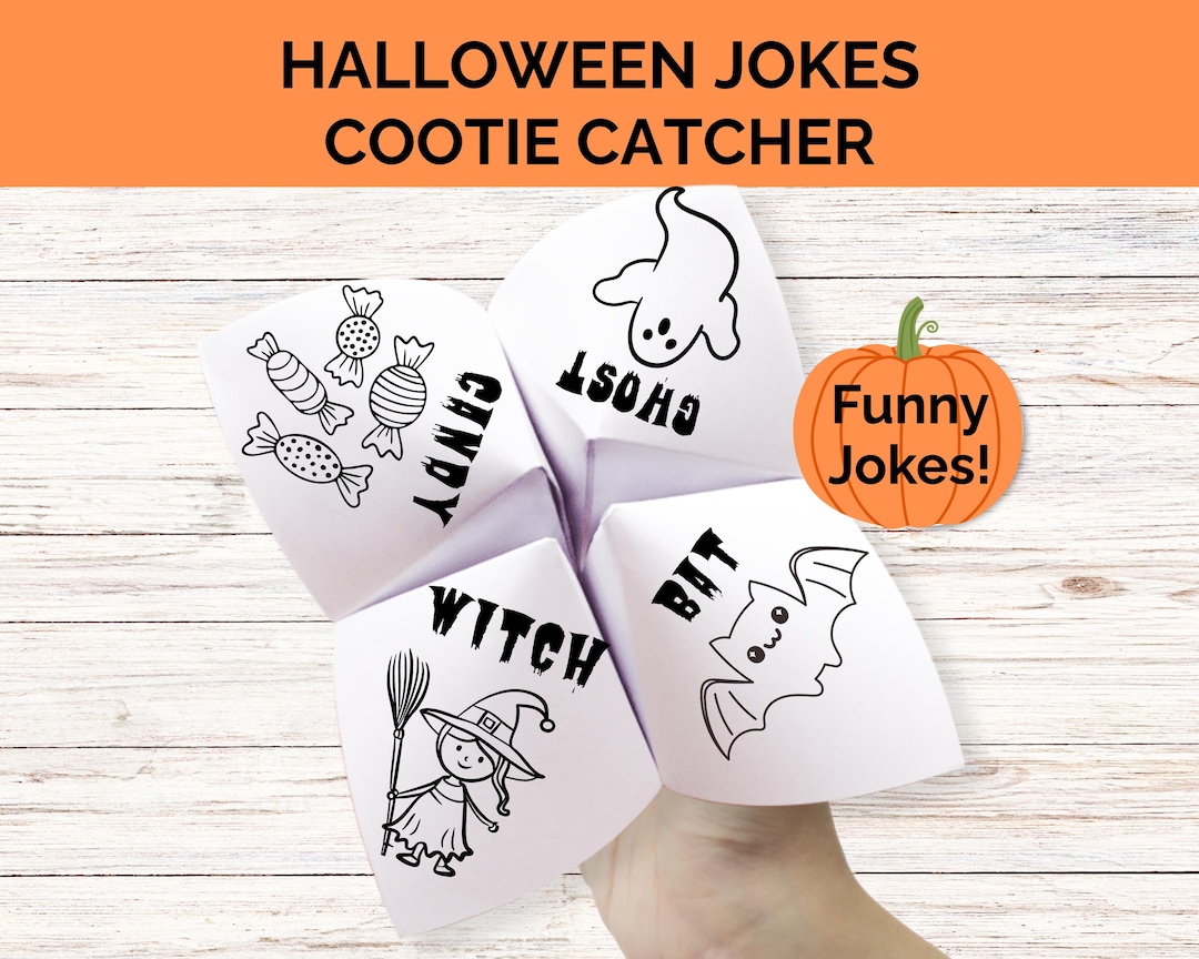 Halloween Jokes Cootie Catcher: Color-your-own Halloween Game (PDF ...