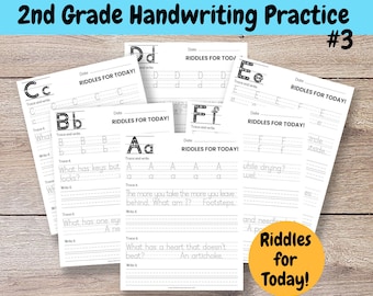 2nd Grade Handwriting Practice: Fun Jokes of the Day Print Sentences ...