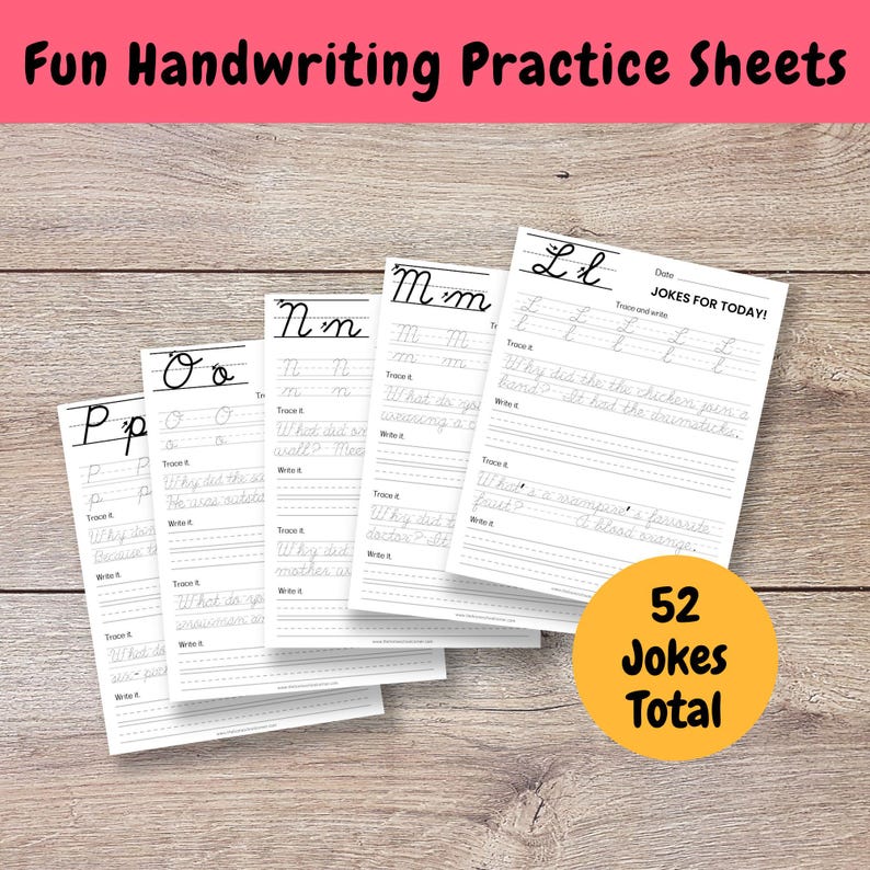 Cursive Sentence Writing: Fun Jokes of the Day Write Sentences, Cursive ...