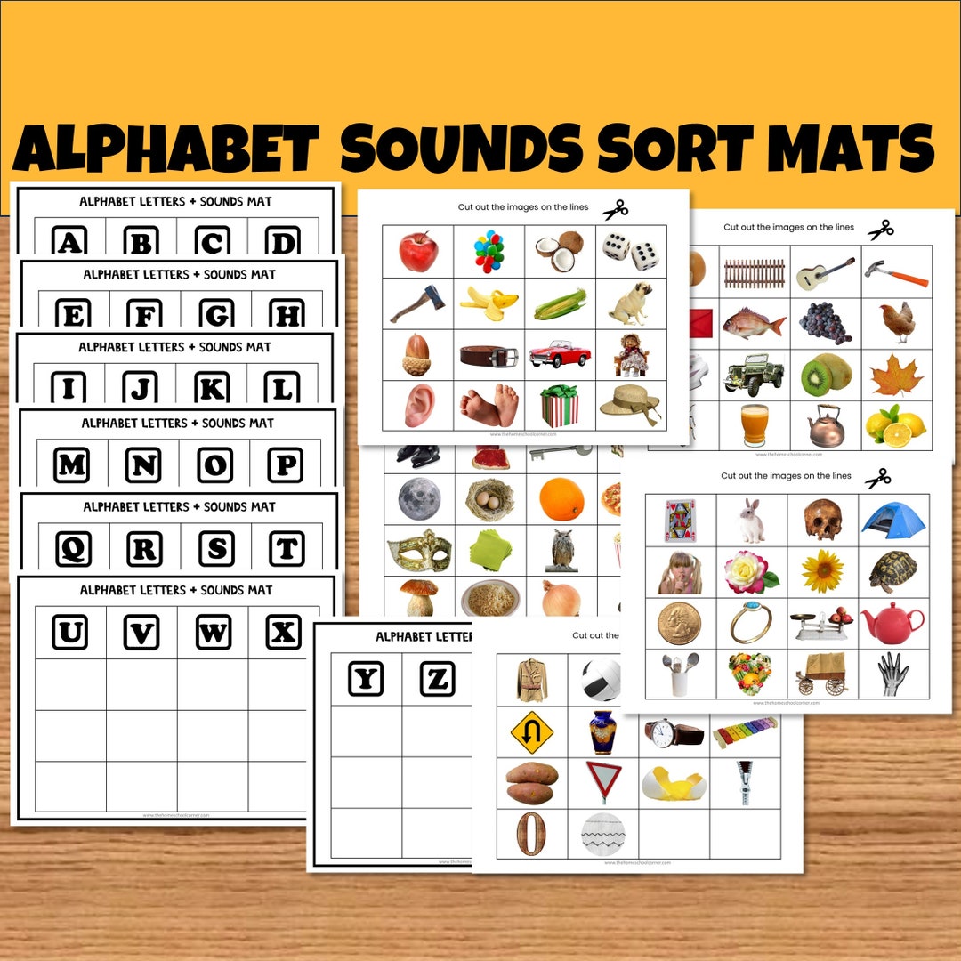 Alphabet Letter Sound Sorting Mats Activity With Images + Words ...