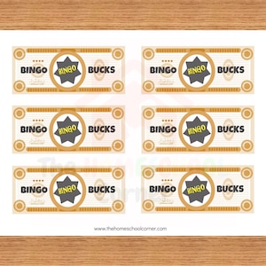 Bingo Bucks Printable: Play Money Reward Dollars (PDF) - Etsy