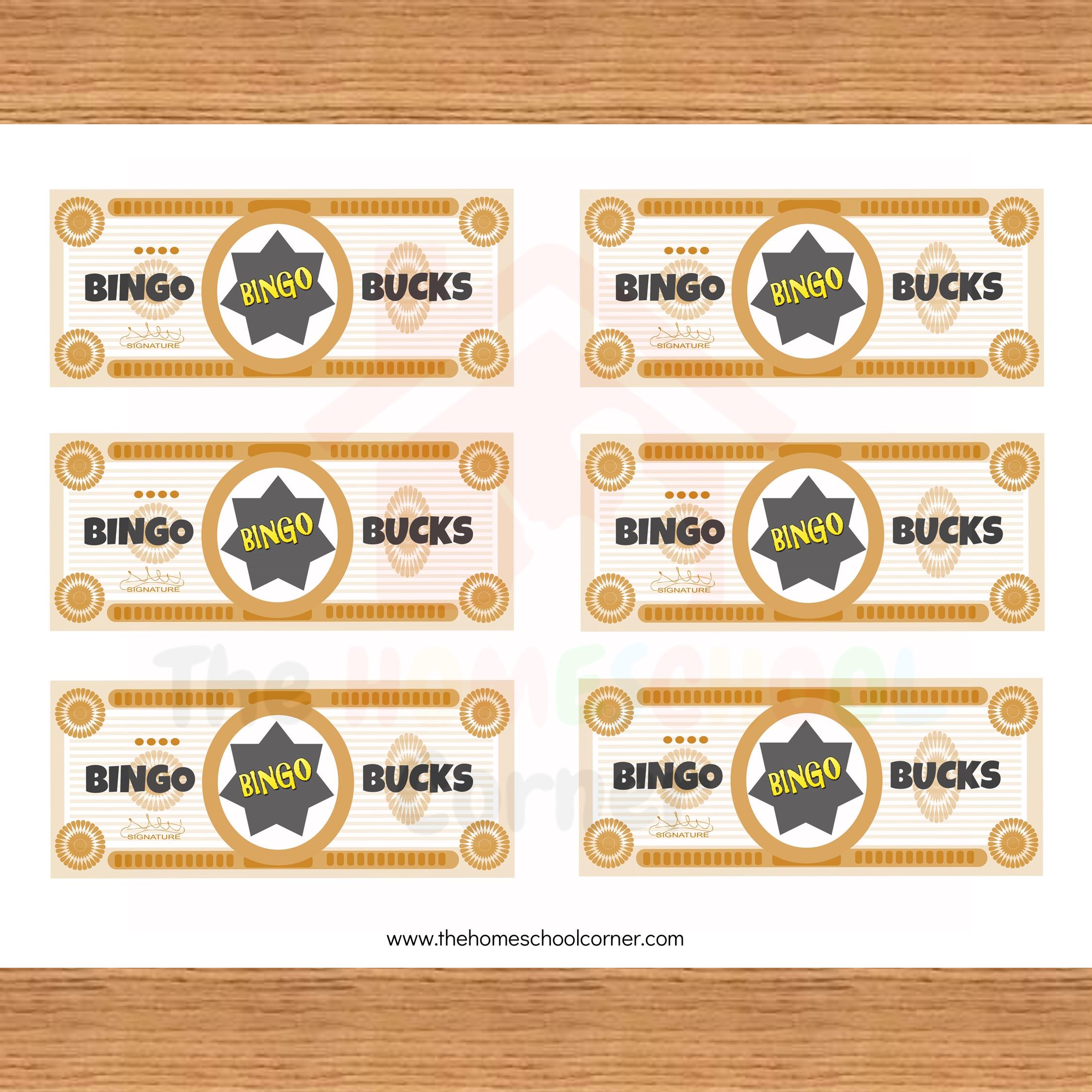 Bingo Bucks Printable, Bingo Game Money, Prop Money, Fake Money, Reward Dollars, Mini Bucks ...