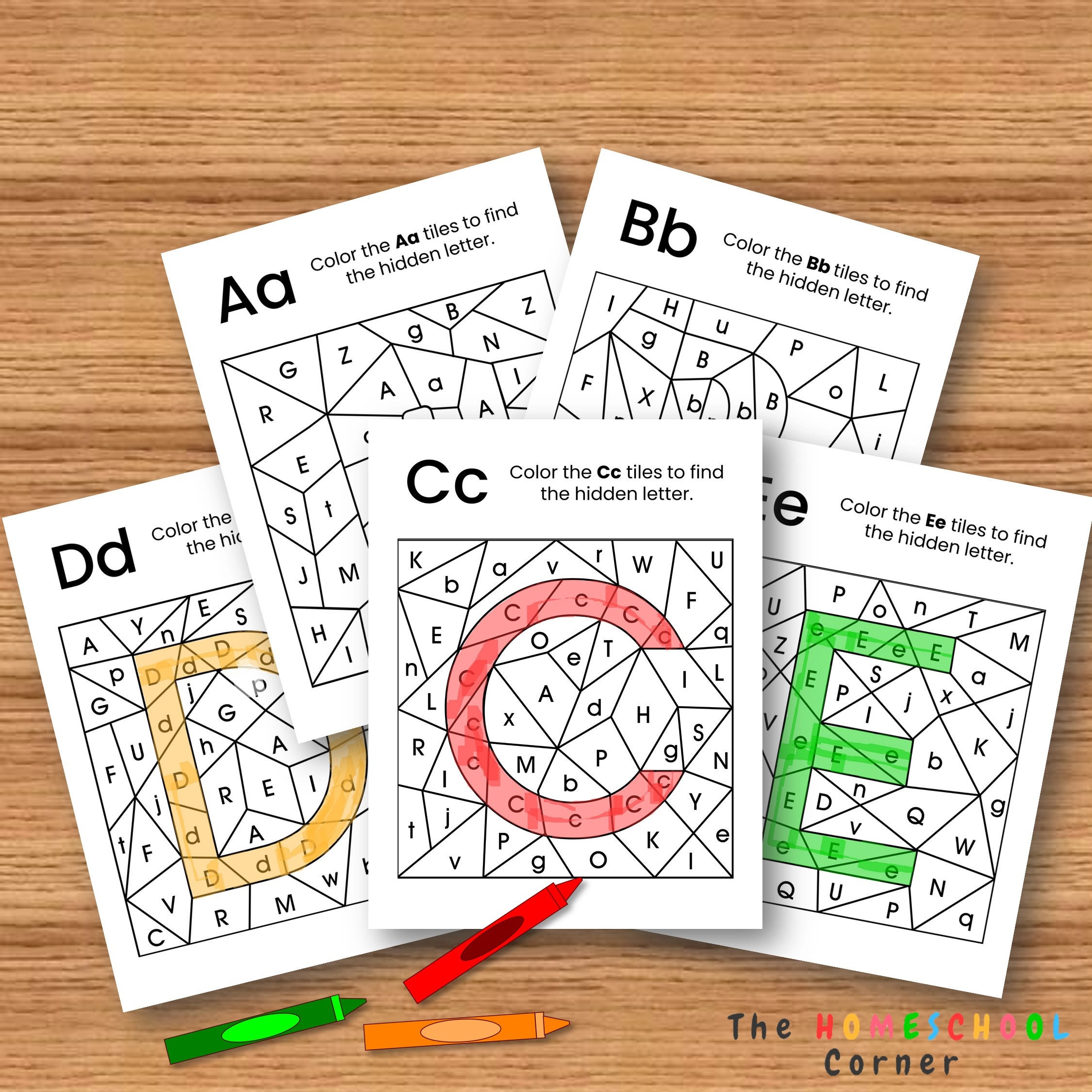 Alphabet I Spy, Find the Hidden Letter, Alphabet Worksheets for Kids ...