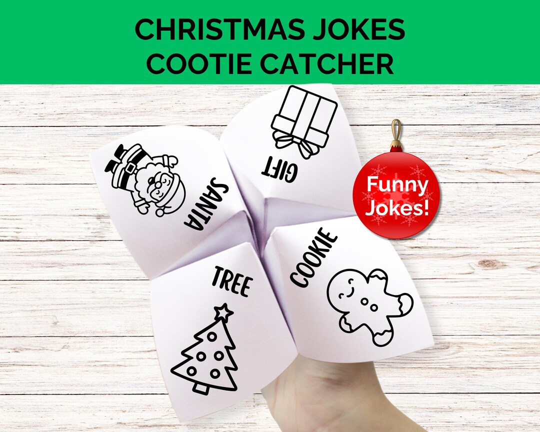 Christmas Jokes Cootie Catcher: Color-your-own Christmas Game (PDF ...