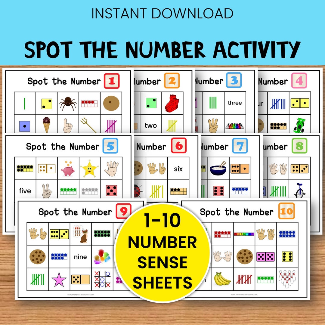 Number Mats Number Sense Activities Find the Numerals 0-10 - Etsy