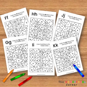Alphabet I Spy, Find the Hidden Letter, Alphabet Worksheets for Kids ...