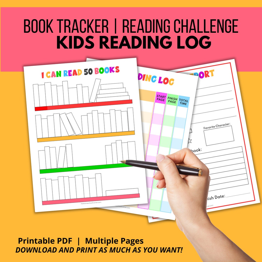 Reading Log Bundle, Book Report, Reading Challenge, Visual Book Tracker ...