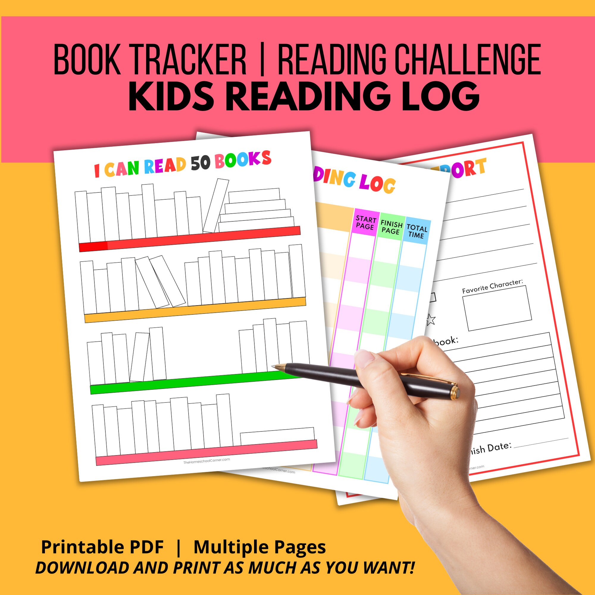 Reading Log Bundle, Book Report, Reading Challenge, Visual Book Tracker ...