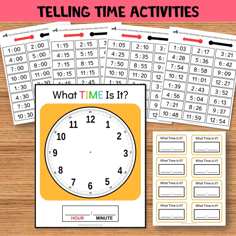 Learning to Tell Time, Learning Clock for Kids, Telling Time to Hour ...