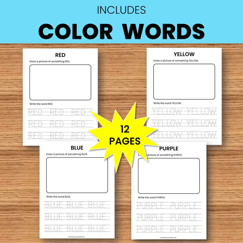 Learn Colors, Colors Chart, Color Flashcards, Color by Number, Color ...