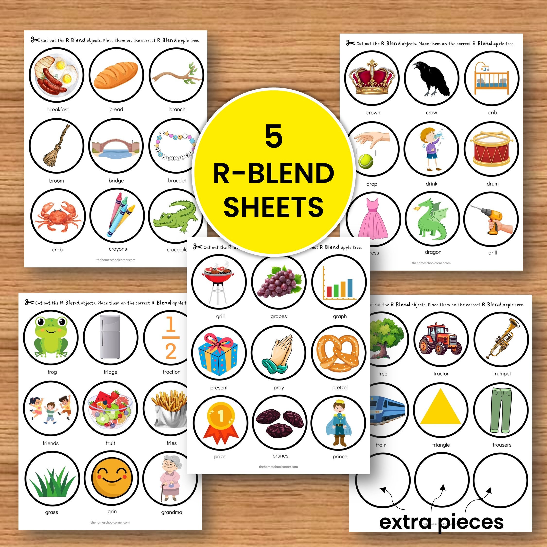 R-blends Sorting Activity: Printable Montessori Language Materials (PDF ...