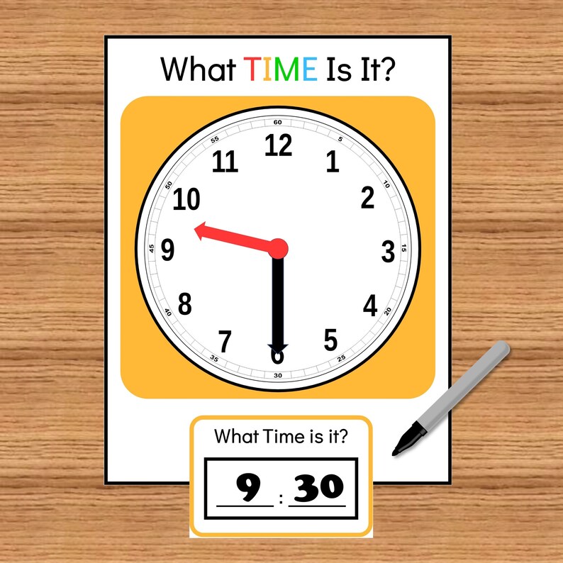 Learning to Tell Time, Learning Clock for Kids, Telling Time to Hour ...