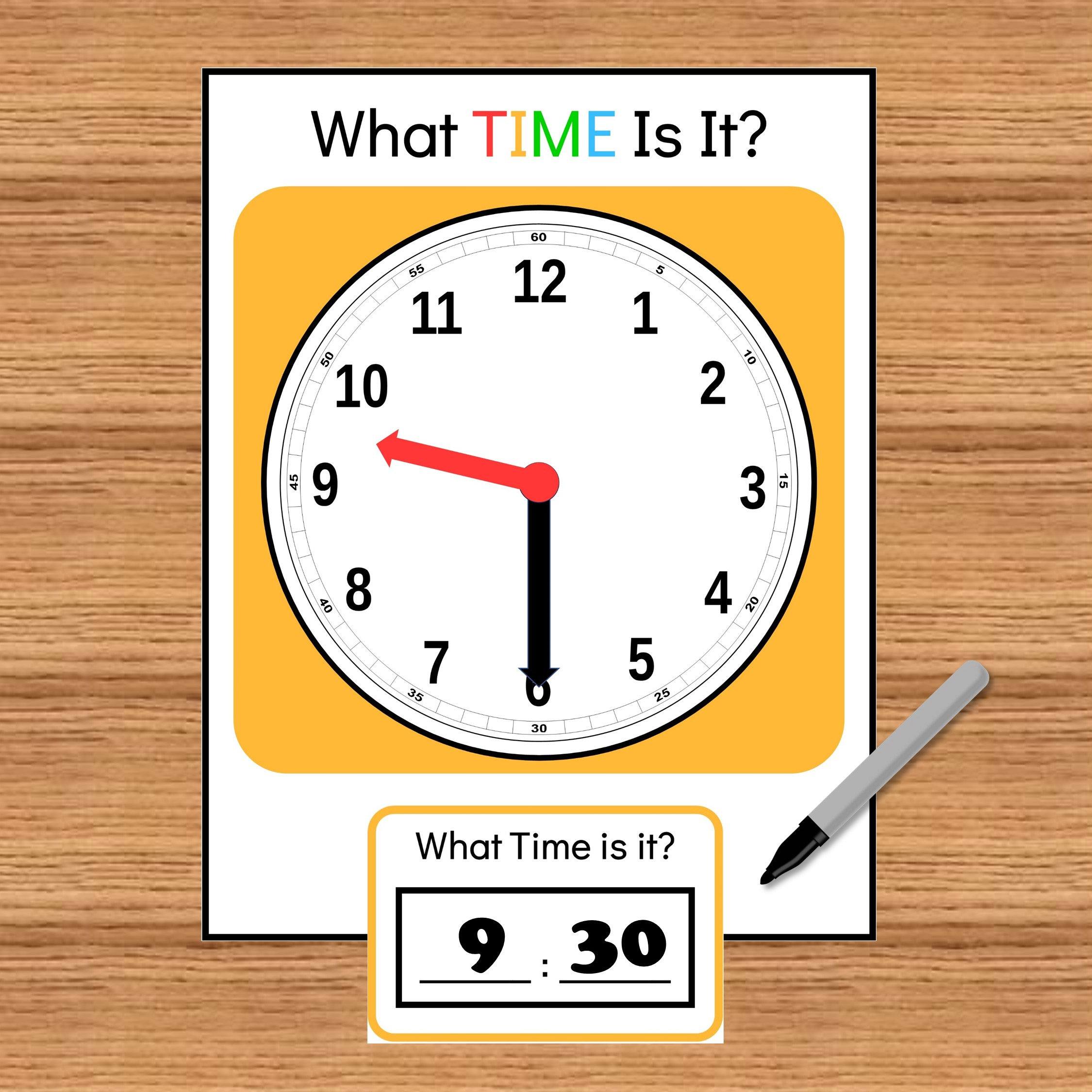 Learning to Tell Time, Learning Clock for Kids, Telling Time to Hour ...