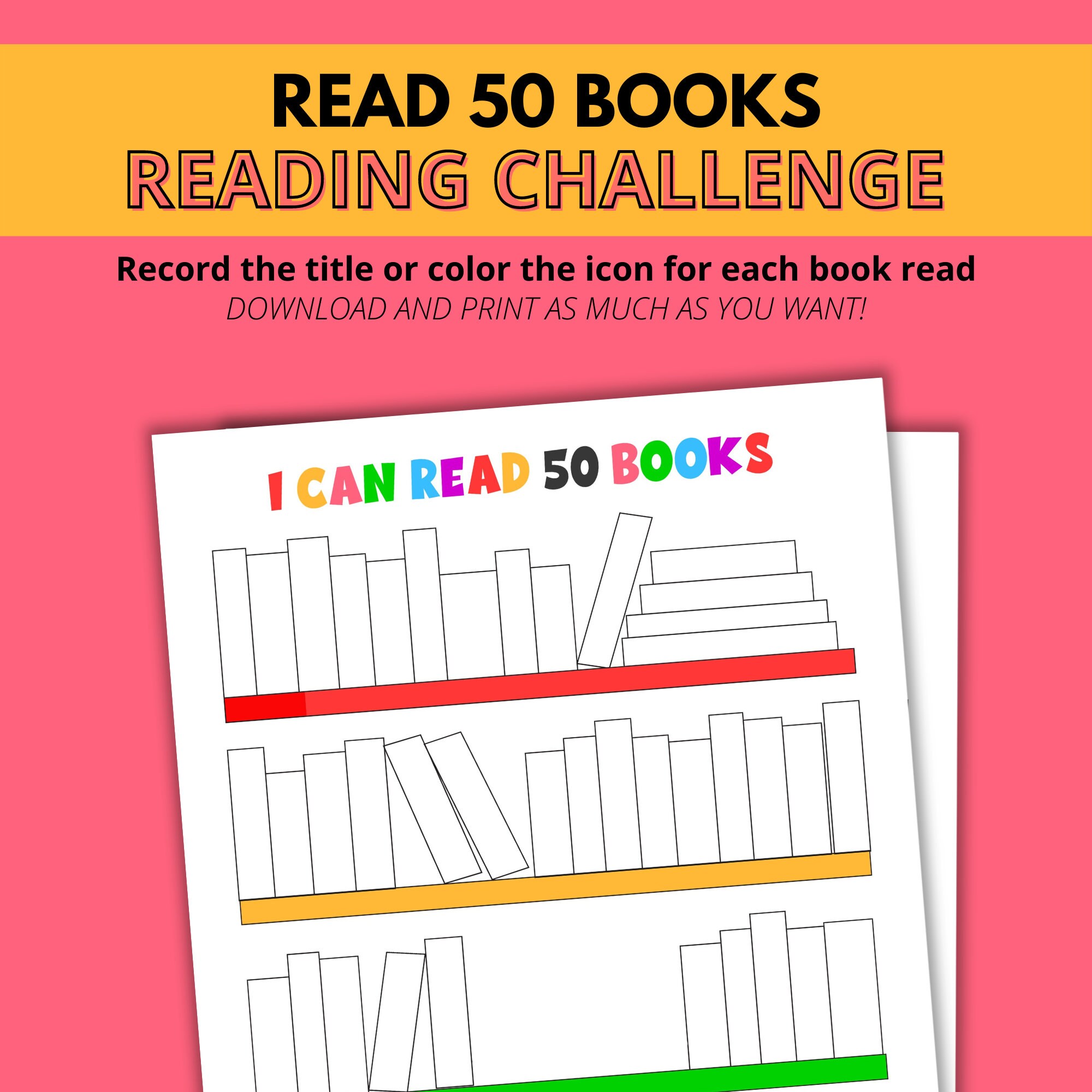 Reading Log Bundle, Book Report, Reading Challenge, Visual Book Tracker ...
