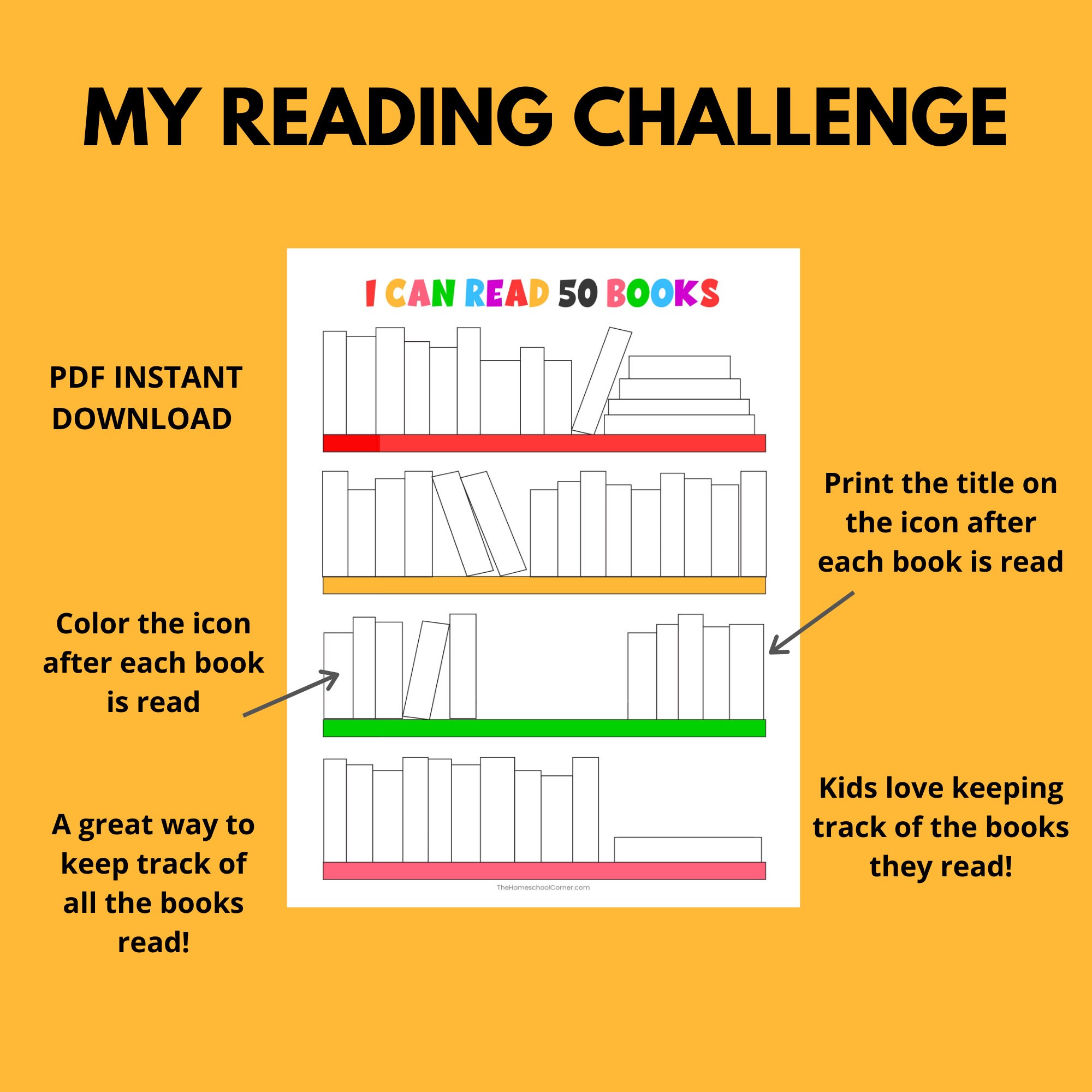 Reading Log Bundle, Book Report, Reading Challenge, Visual Book Tracker ...