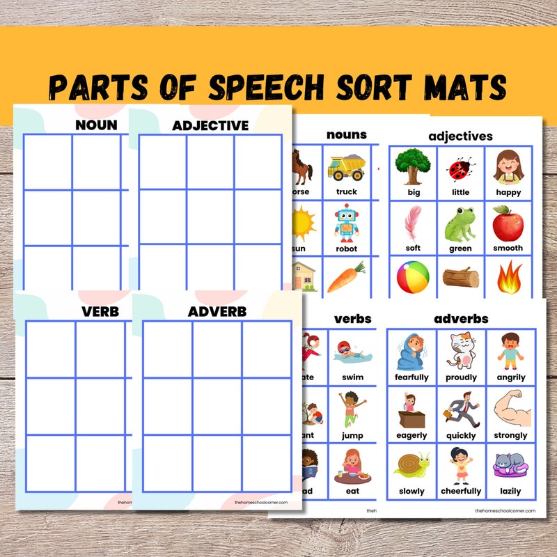 Montessori Parts of Speech - Etsy