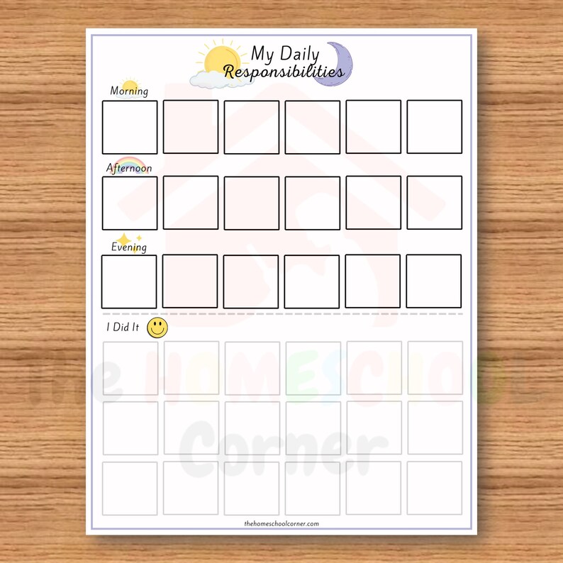 Daily Schedule for Kids With Visual Routine Cards, Morning Afternoon ...