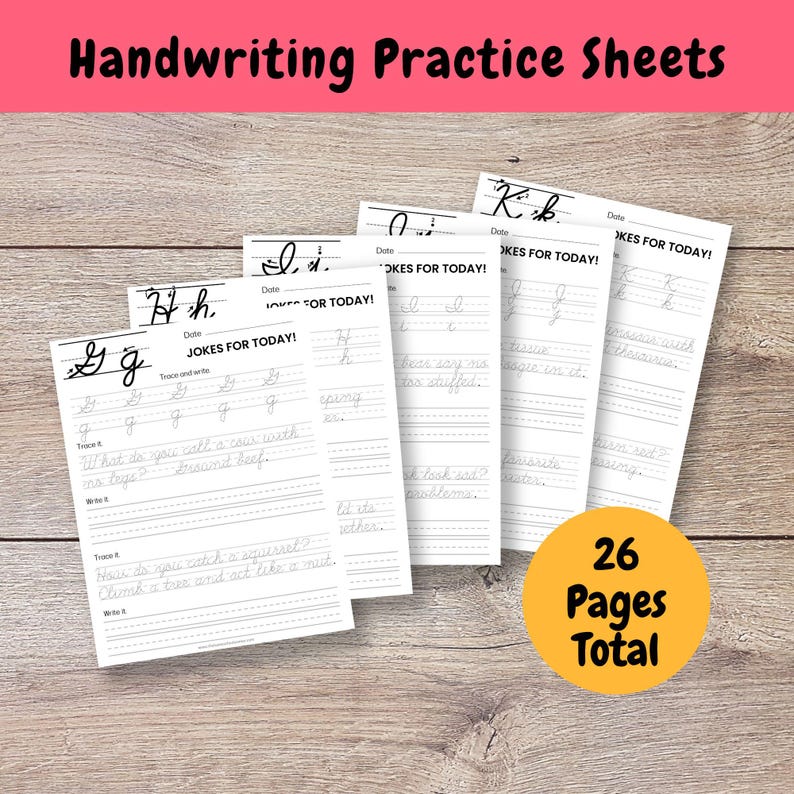 Cursive Sentence Writing: Fun Jokes of the Day Write Sentences, Cursive ...