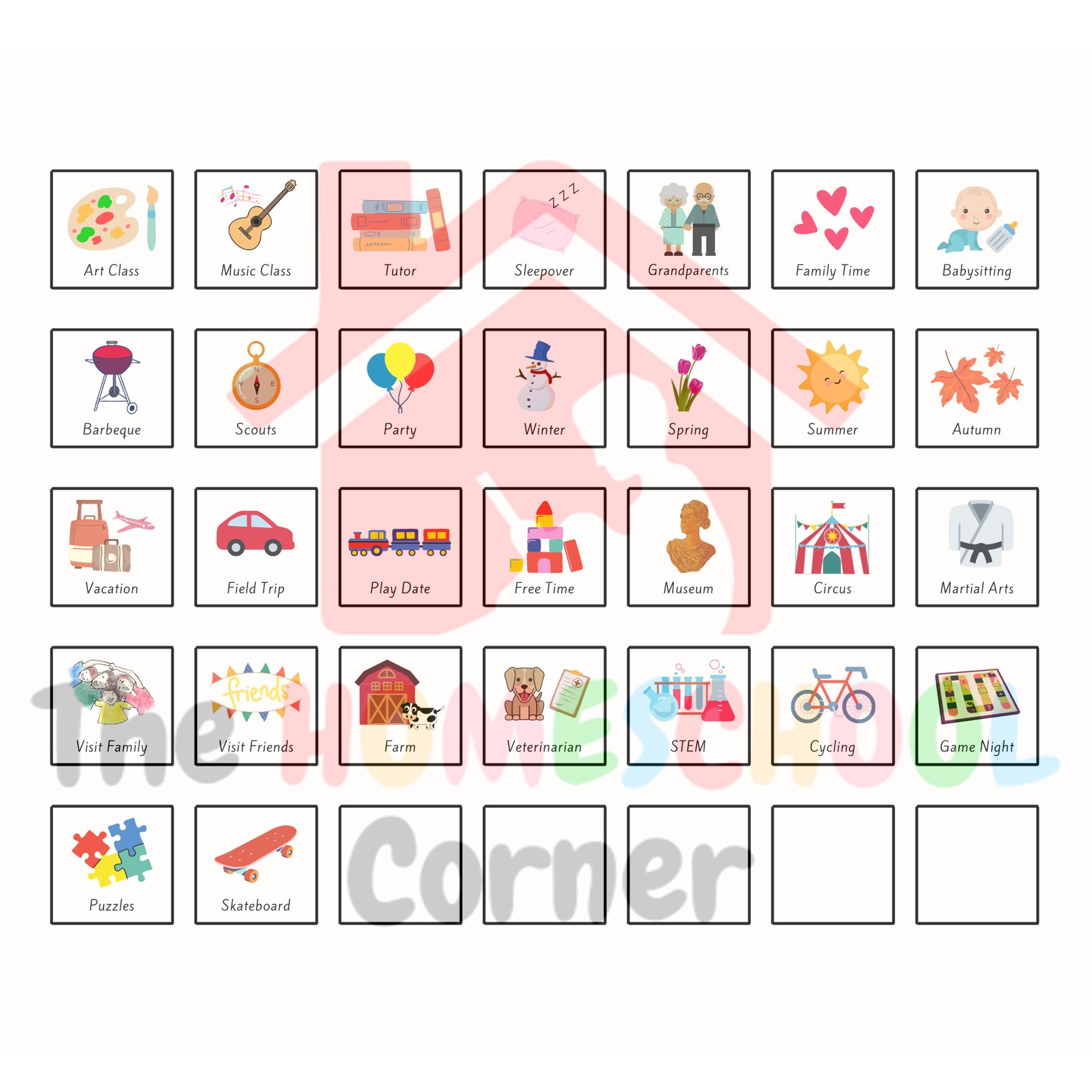 Weekly Kids Calendar, Printable Visual Schedule, Perpetual Calendar ...