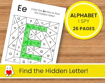 I Spy Alphabet Worksheets - Etsy UK