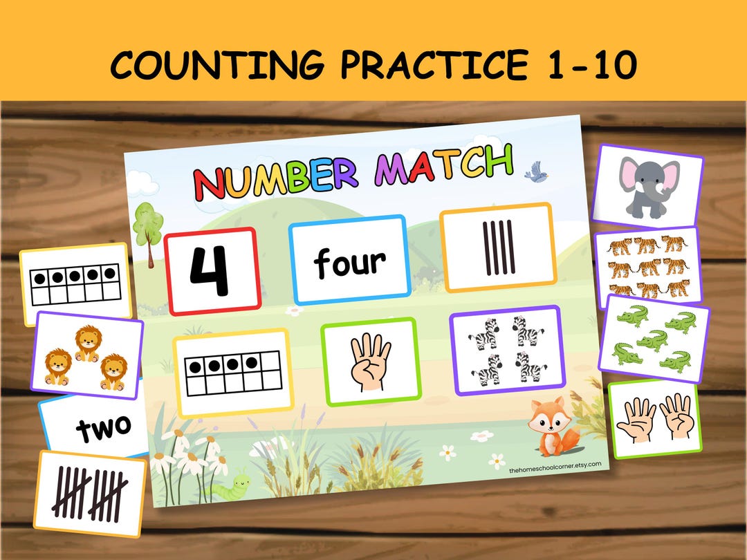 Preschool Number Mats 1-10: Finger Cards, Tally Cards, Ten Frames ...