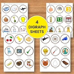 Digraph Sorting Activity Jars, Initial Consonant Digraphs Sh Ch Th Wh ...
