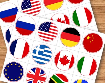 Flags of the World Game - Etsy