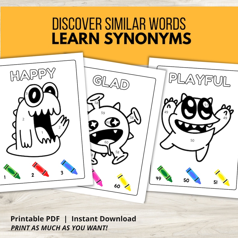 Emotions Coloring Book, Monster Moods Coloring Pages, Kids Mental ...