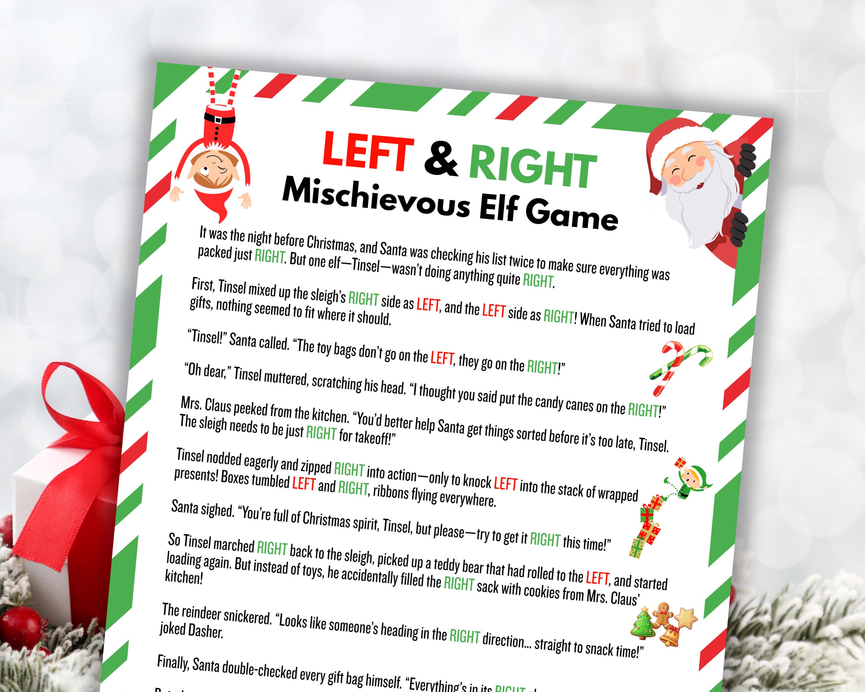 Christmas Left Right Game: Pass the Prize, Pass the Gift, Mischievous ...