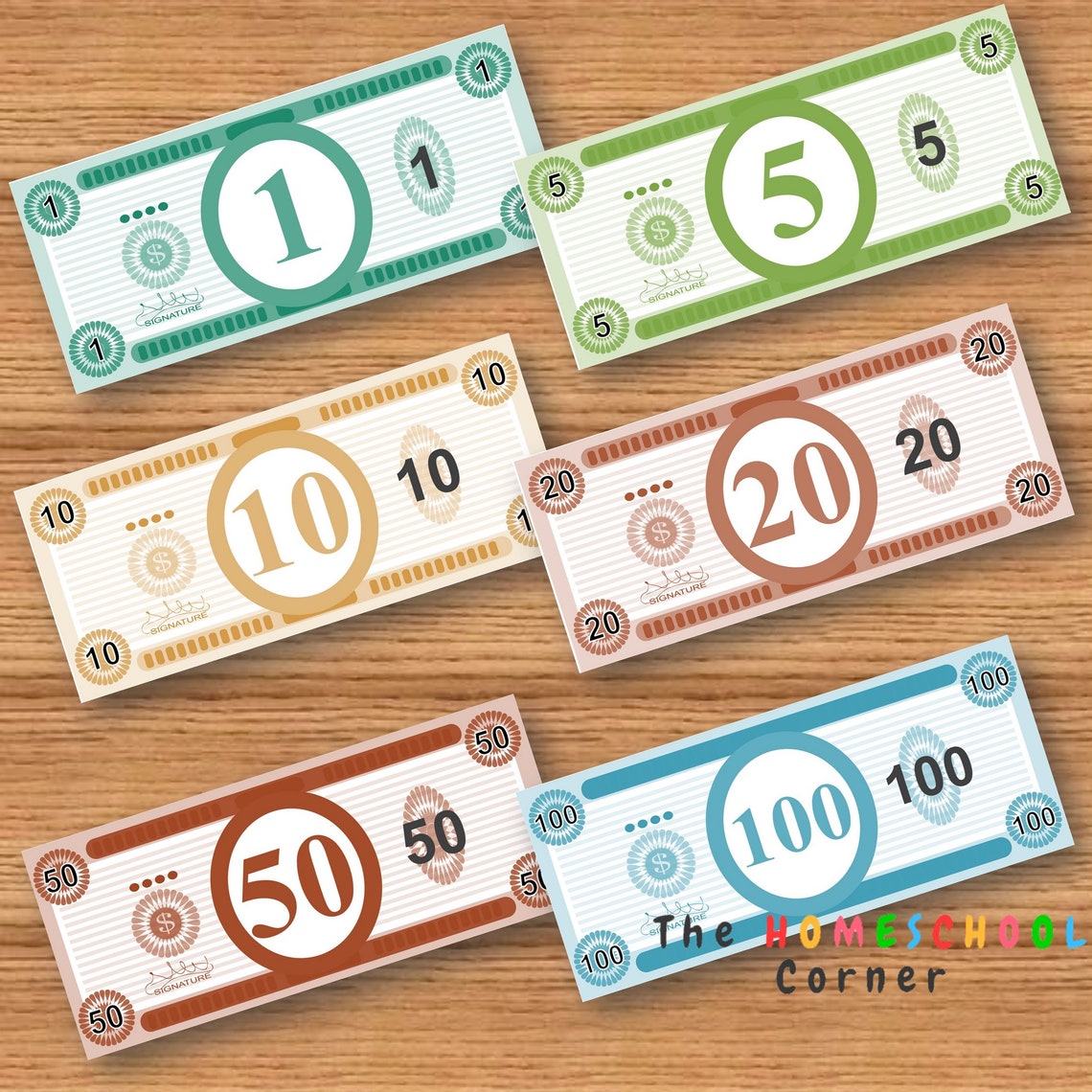Play Money Printable, Pastel Color, Fake Money, Pretend Money, Party ...